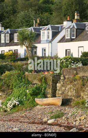 Arran, Scotland, United Kingdom; Houses Dotting The Rugged Coastline ...