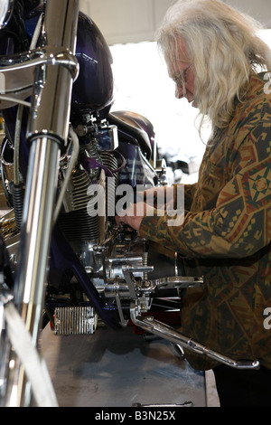 inside Kreater Custom motorcycle store Stock Photo - Alamy