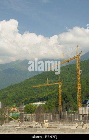 Construction of Olympic objects near Sochi, Russia Stock Photo - Alamy