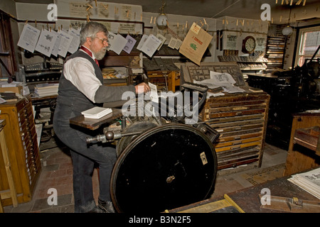 Victorian printer old printing works Victorian Town Ironbridge ...