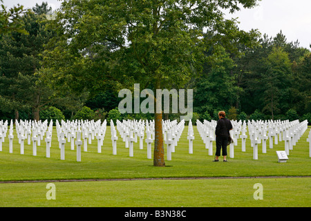 The Normandy American Cemetery, in Colleville-sur-Mer, France Stock ...
