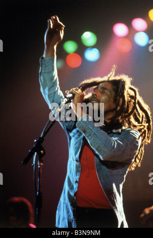 BOB MARLEY (1945-1981) Jamaican reggae musician with The Wailers in ...