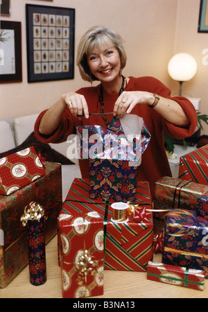 Anne Gregg TV Presenter at her home in Twickenham Surrey Stock Photo ...