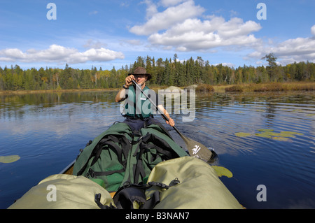 Canoeing on the Louse River, Boundary Waters Canoe Area Wilderness ...