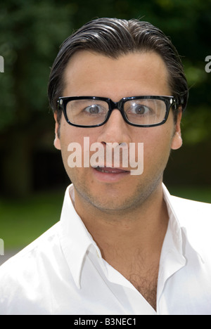 Geeky Man Model Released Shoot No 3685 Stock Photo - Alamy