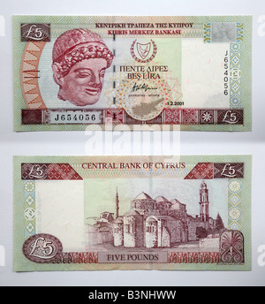 Bank notes from Cyprus Cypriot pound Stock Photo - Alamy