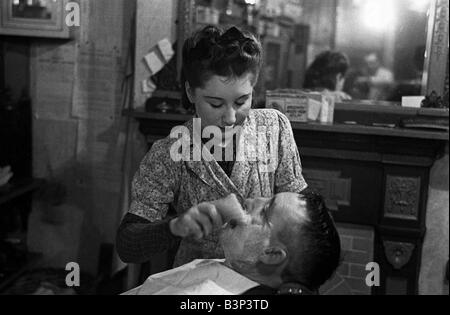 Ann Freedman Girl Barber working during WW2 1941 Women doing mens jobs ...