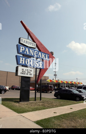 Hanover Pancake House sign Stock Photo - Alamy