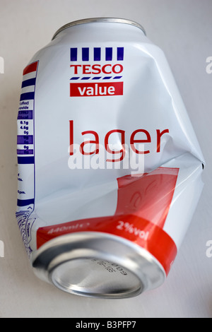 Can of Tesco Value Lager Stock Photo - Alamy