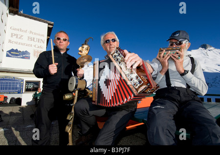 Folk music, Piz Buin Guesthouse, Galtuer, Tirol, Austria, Europe Stock ...