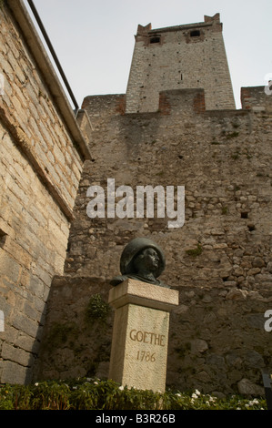 Italy, Malcesine, bust of Goethe Stock Photo - Alamy