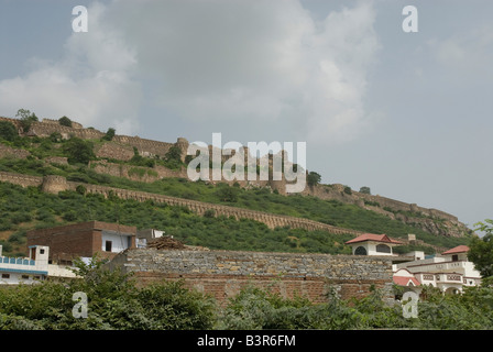 India Rajasthan chittorgarh Landscape of the surrounding valley as seen ...