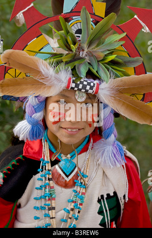Hopi Girl - Hopi Reservation - Arizona - Dressed in costume for social ...