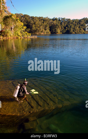 Lake Eacham, Crater Lakes National Park, Atherton Tablelands Stock ...