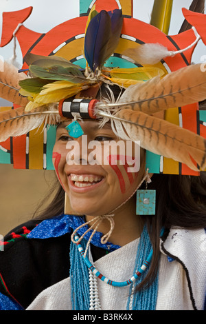 Hopi Girl - Hopi Reservation - Arizona - Dressed in costume for social ...