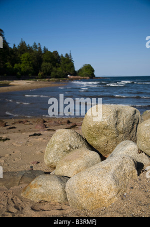 General view of Brodick beach on the Isle of Arran in south west ...