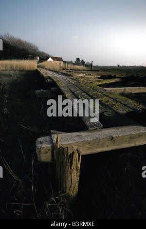 The jetty at Aust, site of the old ferry crossing Stock Photo - Alamy