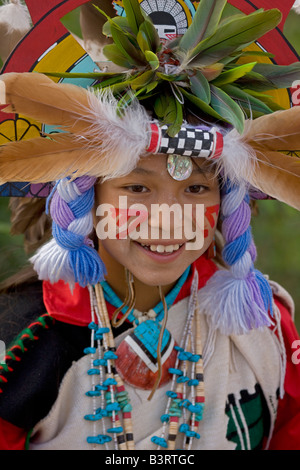 Hopi Girl - Hopi Reservation - Arizona - Dressed in costume for social ...