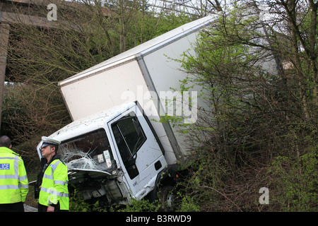 Crashed lorry Stock Photo - Alamy