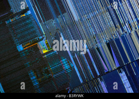 close up of an Intel Pentium microprocessor silicon chip Stock Photo ...