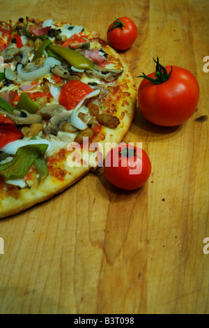 Garbage Pizza 16 inches 11 ingredients Stock Photo - Alamy