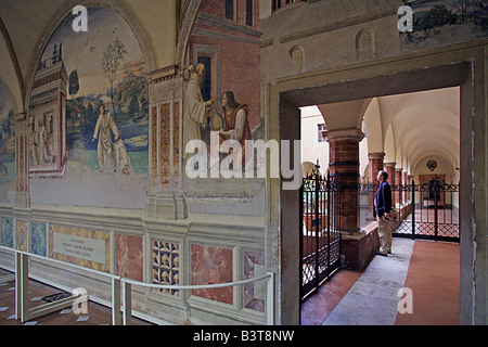 Fresco, Cloister, Monte Oliveto Maggiore abbey, Chiusure, Tuscany ...