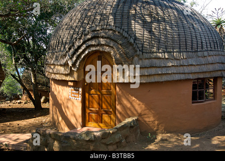 Zulu traditional thatched hut Zululand South Africa Stock Photo ...
