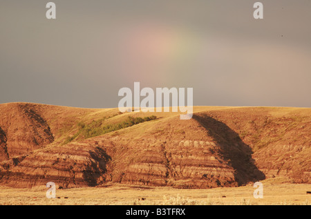 Partial rainbow over Big Muddy Valley of Saskatchewan Stock Photo - Alamy