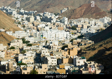 Oman, Muscat, Ruwi, Ruwi / Al Hamriya from elevated Yiti Road Stock ...