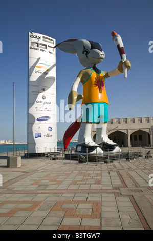 Doha Asian Games 2006 mascot Orry the oryx looming over Qatar s Stock ...