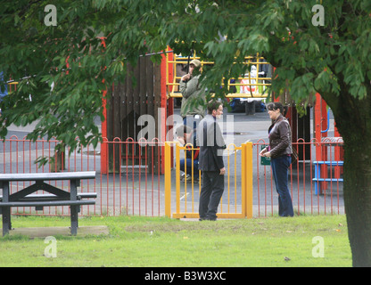 The cast of the BBC children's television series Grange Hill. Left to ...