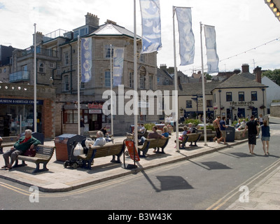 Swanage town centre Dorset U.K Stock Photo - Alamy