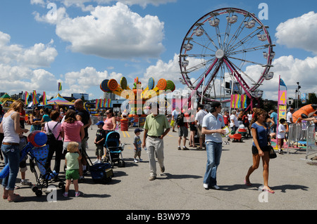 The midway and rides at the Canadian National Exhibition in Toronto ...