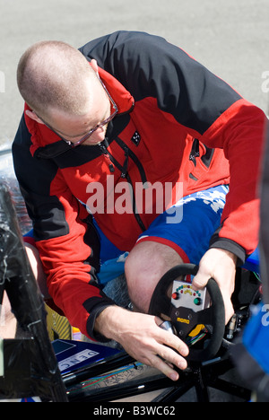 Formula Student racing car steering wheel Stock Photo - Alamy