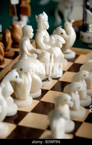 South America, Ecuador, Manta. Ivory nut (aka Tagua) carving factory ...
