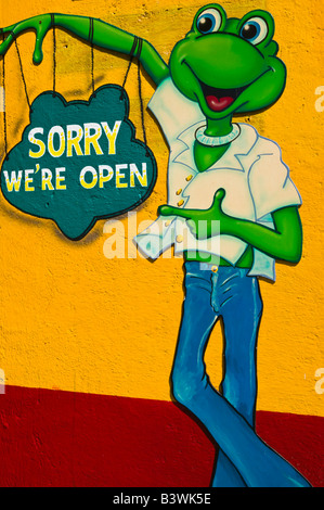 Mexico, Guerrero, Ixtapa. Detail of Senor Frog Bar Sign Stock Photo - Alamy