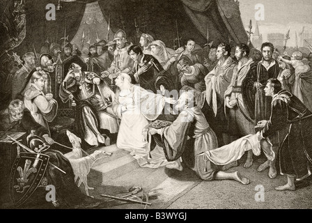 'Queen Philippa interceding for the Burghers of Calais'. Philippa of ...