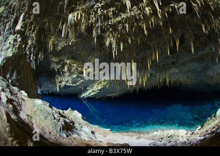 Gruta do Lago Azul or the Grotto fo the Blue Lake in Mato Grosso do Sul ...