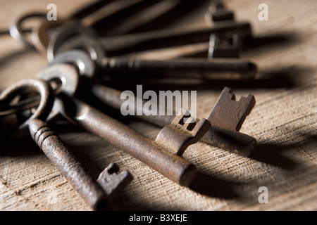 Old Key Ring Keys Stock Photo - Alamy