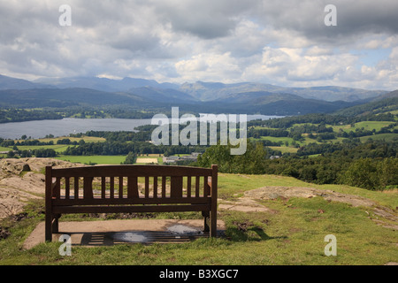 Langdale Pikes and Windermere from Orrest Head. Lake District National ...