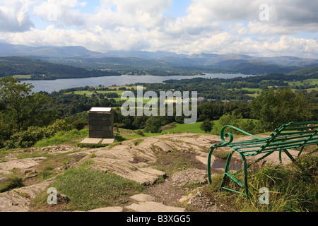 Langdale Pikes and Windermere from Orrest Head. Lake District National ...