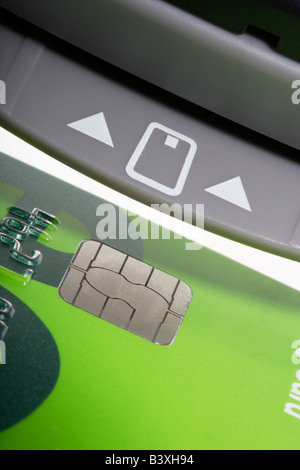 Card reader for reading a bank card Stock Photo - Alamy