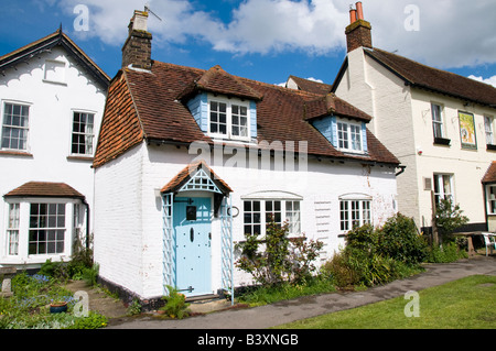 Cottages in the Village of Brockham in Surrey, UK Stock Photo - Alamy