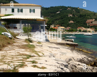 view of the White House, Kalami, Corfu, home of the Durrell family ...