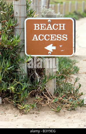 Beach Access sign San Francisco, California Stock Photo - Alamy