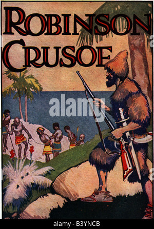'Robinson Crusoe' - novel by Daniel Defoe, first published in 1719 ...