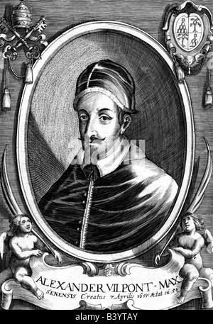Portrait of Pope Alexander VII, engraving from the Summorum Romanorum ...