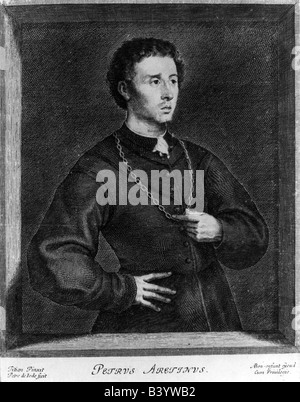 Pietro Aretino, 1492 - 1556, an Italian writer and poet of the ...