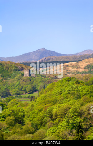 Snowdon and Dolwyddelan Castle Snowdonia Wales Stock Photo - Alamy