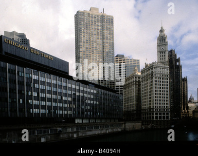 Chicago Sun Times Building Illinois Stock Photo - Alamy